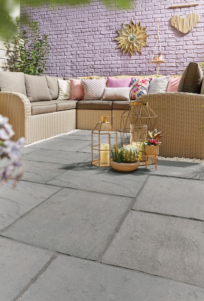 Abbey Paving 600 x 450mm Graphite – Milton Ernest Garden Centre